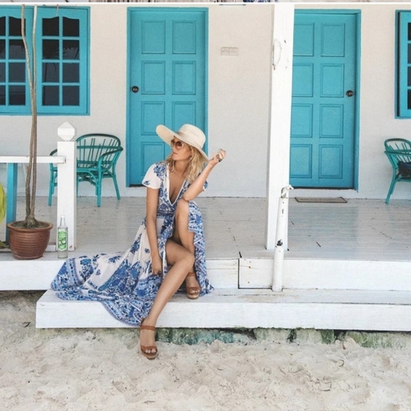 Spell | Dresses | Spell Designs Hotel Paradiso Gown Maxi Dress Bluebird ...